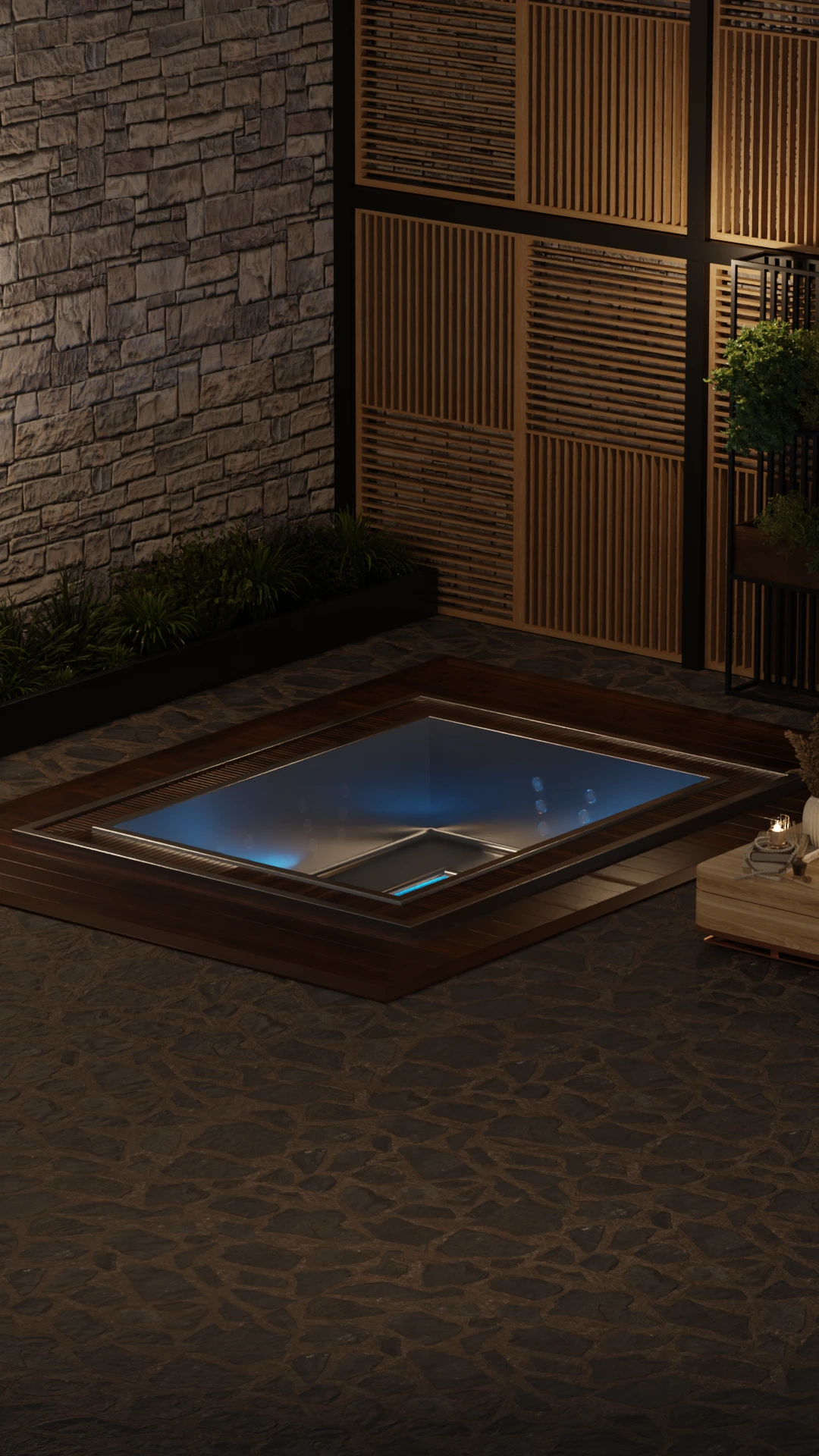 Innovibe 6-person stainless steel pool