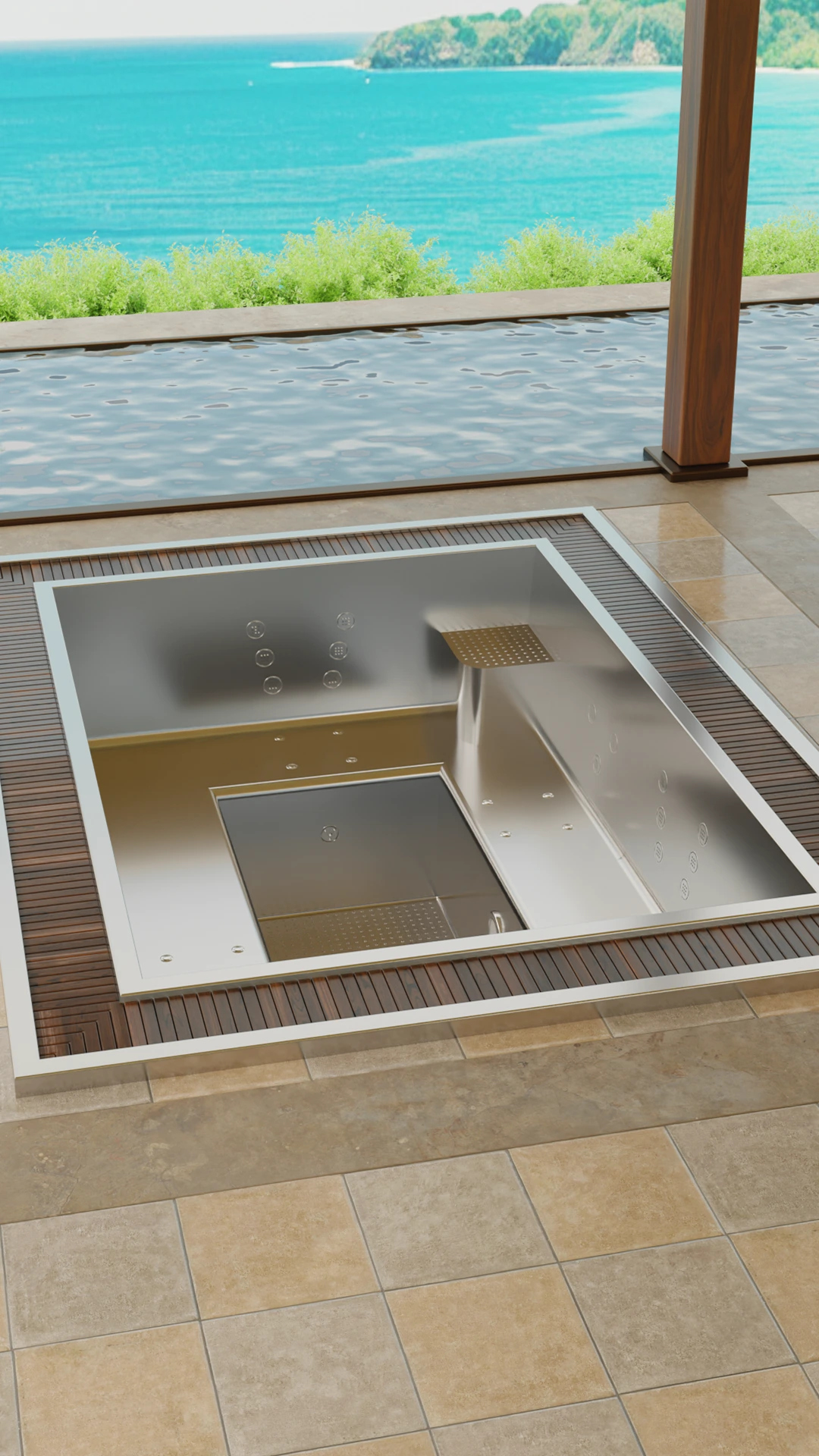 Innovibe 6-person stainless steel pool